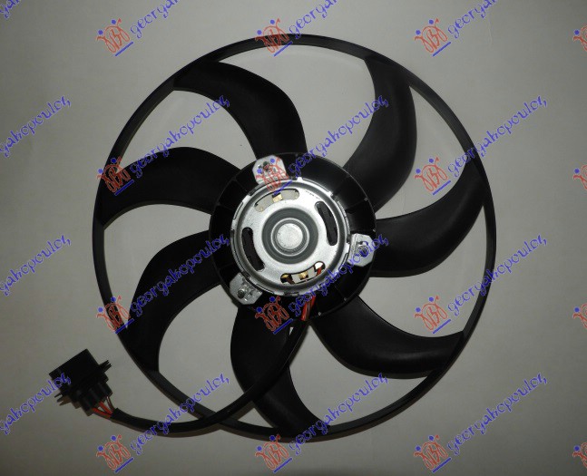 VENTILATOR (MOTOR+ELISA) (390mm) (3PIN) VW POLO (2002-2005) (OEM: 6Q0959455AD, 6Q0959455AE, 6R0959455C)