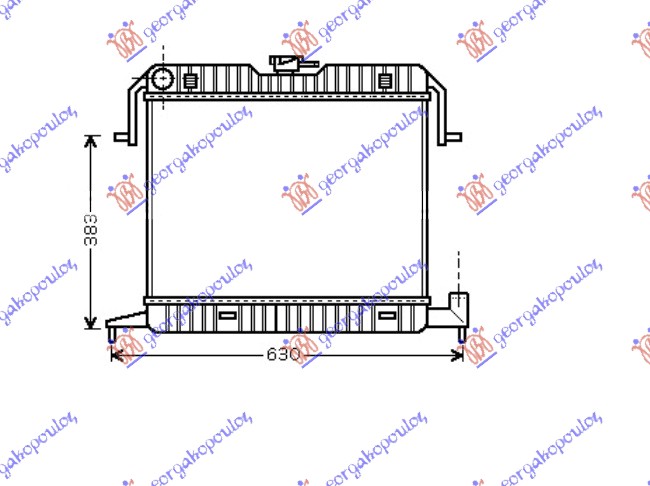 HLADNJAK MOTORA 1.8 – 2.0cc – A/C (40×50) OPEL OMEGA A (1991-1994) (OEM: 1300010)