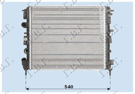 HLADNJAK BENZIN/DIZEL(48×41)SA SENZ-BEZ CEV(KLIZN RENAULT CAMPUS (2004-) / RENAULT CLIO (2001-2006) / RENAULT THALIA (2001-) (OEM: 7700428658, 8200049080)