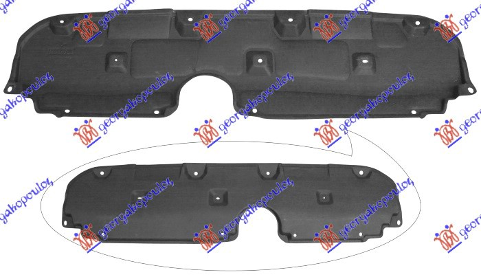 ZASTITA MOTORA PREDNJA PLASTICNA LEXUS NX (2014-2017) (OEM: 51410-78010, 5141078010, 51441-78030)