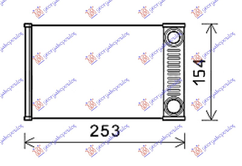 GREJAC KABINE(205×150) CHEVROLET AVEO SDN-H/B (2012-) (OEM: 1618446, 95018021)