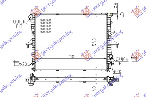 HLADNJAK SVI MODELI BENZIN – DIZEL M/A +/ – AC (71×55 AUDI Q7 (2009-2015) (OEM: 7L0121253, 7L6121253A)