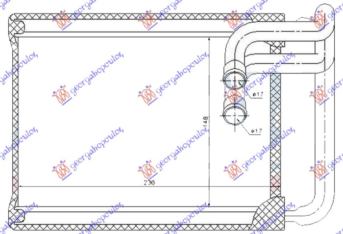 GREJAC KABINE (BR) (150x220x26) HYUNDAI SONATA (2006-2011) (OEM: 971383K000)