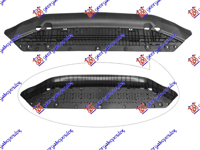 ZASTITA MOTORA ISPOD BRANIKA PLASTICNA AUDI A4 (2019-) (OEM: 8W0807611E)