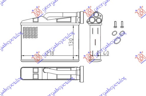 GREJAC KABINE (B) +/ – AC 130×218 BMW SERIES 5 (E39) (1996-2002) (OEM: 64118385562)