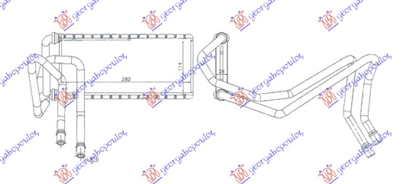 GREJAC KABINE (BR) (1 15x282x26) RANGE ROVER SPORT (2005-2013) (OEM: JEP500020, LR017030)