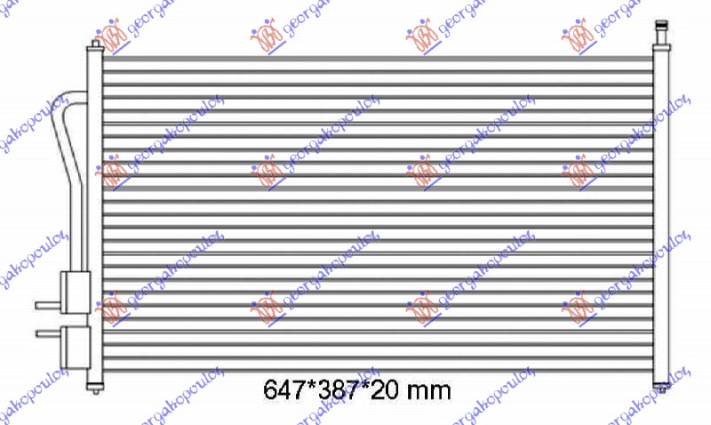 HLADNJAK KLIME BENZIN-DIZEL (62×36.5×1.6) FORD FOCUS (1998-2004) (OEM: XS4H19710AC)