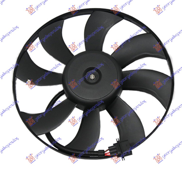 VENTILLATOR(MOTOR+VENTILATOR)(390mm) SEAT CORDOBA (2002-2008) (OEM: 1J0121206G, 6Q0959455D)