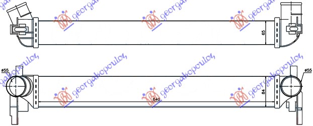HLADNJAK INTERKULERA 1.2/1.4/1.6/1.9 TDi DIZEL SKODA FABIA (2007-2010) (OEM: 6Q0145804A, 6R0145805, 6R0145832F)