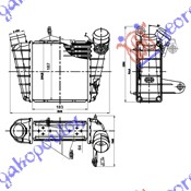 HLADNJAK INTERCOOLER 1.8 TUR. BENZIN/1.4-19TDi DIZE SEAT CORDOBA (2002-2008) (OEM: 6Q0145804A)