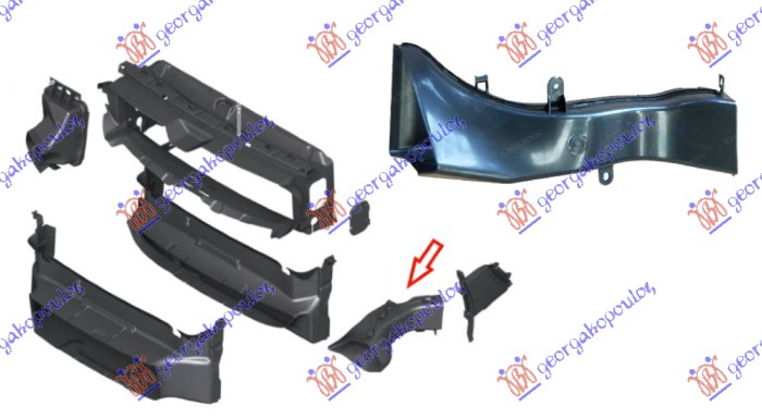 USMERIVAC VAZDUHA PREDNJI ZA KOCNICU M-PACK Leva str. BMW SERIES 3 (F34) GT (2012-) (OEM: 51748057203)