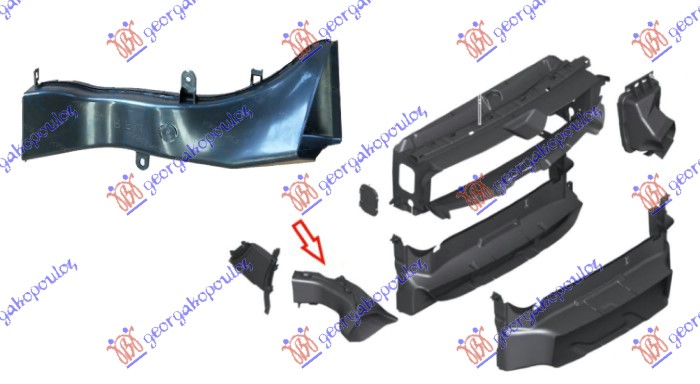 USMERIVAC VAZDUHA PREDNJI ZA KOCNICU M-PACK Desna str. BMW SERIES 3 (F34) GT (2012-) (OEM: 51748057204)