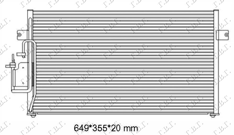 HLADNJAK KLIME BENZIN – DIZEL (60.5×35) HYUNDAI LANTRA J2 (1998-1999) (OEM: 97606-29000, 9760629000)