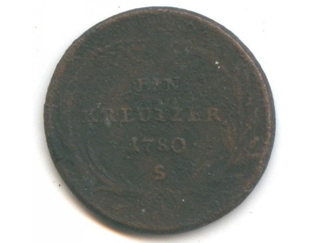 Austrija 1 kreuzer 1780 S