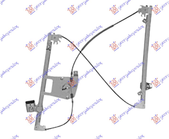 PODIZAC PREDNJEG PROZORA 3 VRATA ELEKTRICNI (BEZ MOTORA) Leva str. PEUGEOT 208 (2015-2019) (OEM: 9673155280)