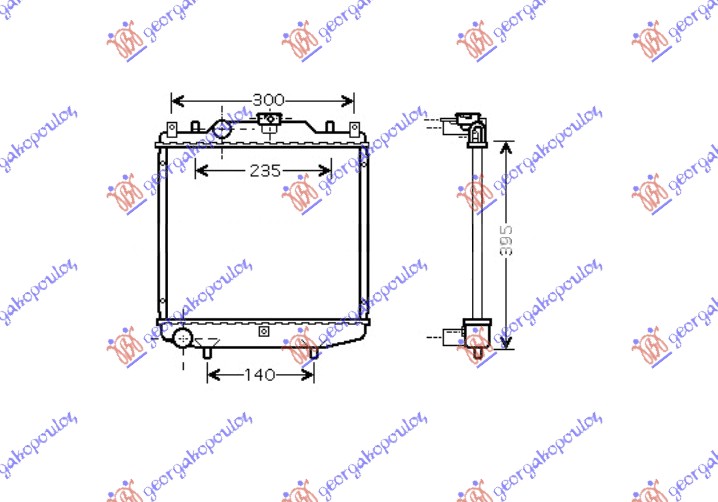 HLADNJAK MOTORA (32.5×34.8) SUZUKI ALTO (1995-2003) (OEM: 1770060D40)