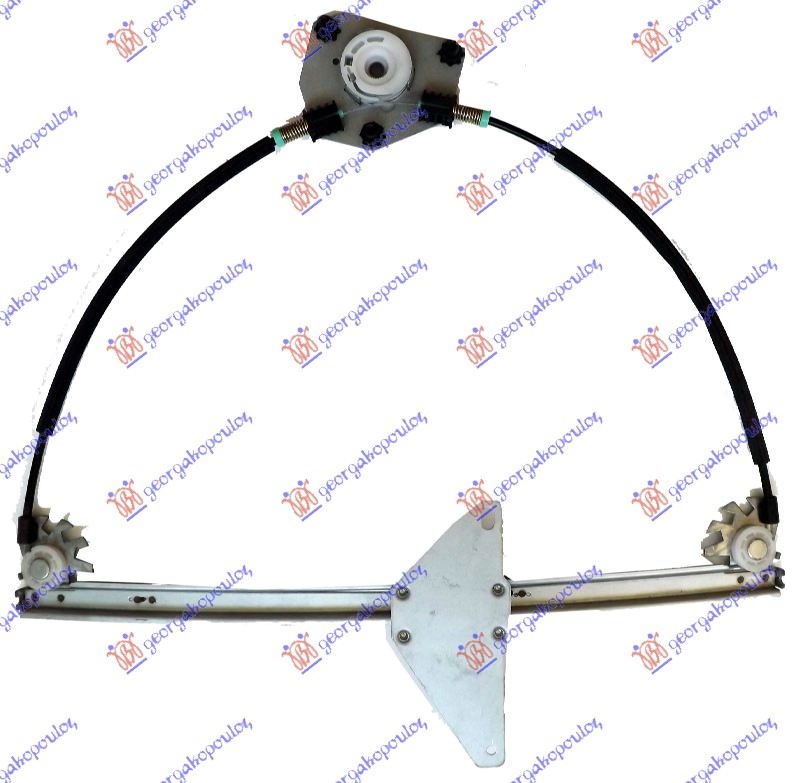 PODIZAC PREDNJEG PROZORA 3 VRATA ELEKTRICNI BEZ MOTORA Leva str. CITROEN C4 (2004-2011) (OEM: 9221S1, 9657133780)