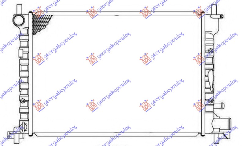 HLADNJAK MOTORA 1.8 D – TD +AC (50×36.3×28) FORD FIESTA (1996-1999) (OEM: 1012955, 1E1615200)