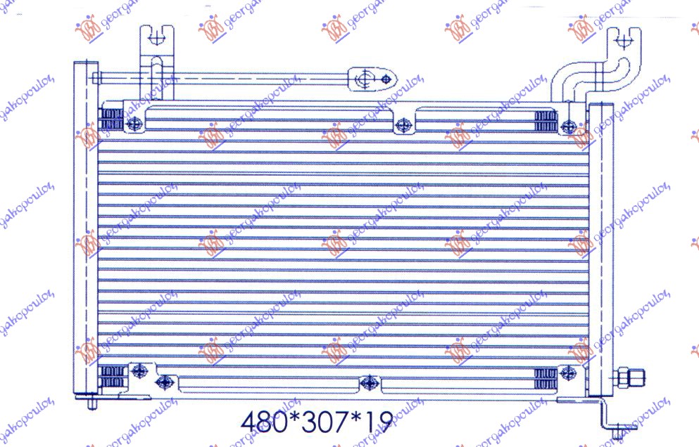 HLADNJAK KLIME (44x30x1.6) SUZUKI SWIFT GTi (1993-1996) (OEM: 9531071C51)