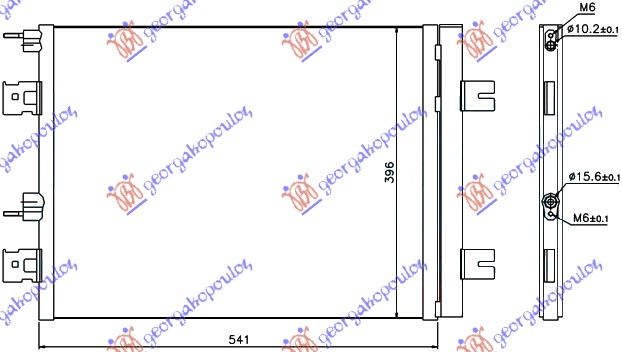 HLADNJAK KLIME 1.4-1.6 BENZIN- 1.5 DCi (51×40) DACIA LOGAN-MCV (2008-2012) (OEM: 8200741257)