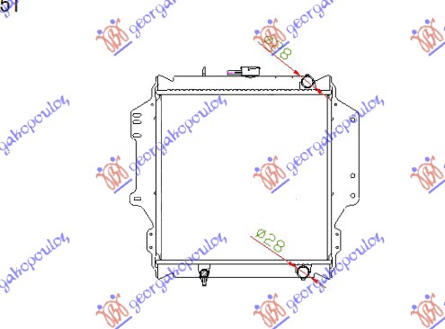 HLADNJAK MOTORA 1.3 (36×39) SUZUKI JEEP (SJ413) (1990-2004) (OEM: 1770083000)