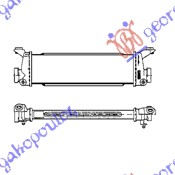 HLADNJAK INTERCOOULER 1,7 CDi (391x115x34) MERCEDES A CLASS (W168) (1998-2004) (OEM: 1685000000, A1685000000)