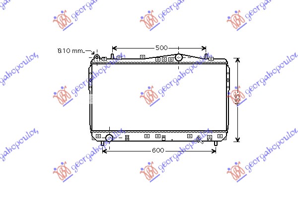 HLADNJAK MOTORA 1.4-1.6-1.8i16V-2.0TDCi(70×37) CHEVROLET LACETTI (2003-) (OEM: 96273596, 96433350, 96553378)