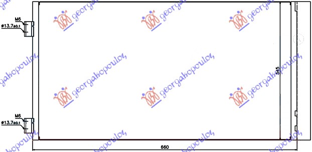 HLADNJAK KLIME BENZIN DIZEL (625×330 x 12) MINI CLUBMAN (R55) (2010-2015) (OEM: 64539228607)