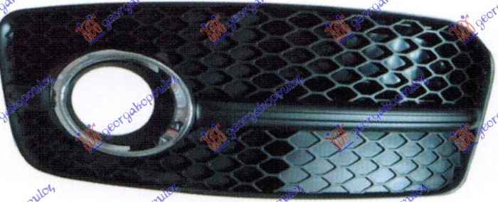 RESETKA SA MAGLENKOM HROM OKVIR (S-LINE) Desna str. AUDI Q5 (2008-2012) (OEM: 8R0807682E01C)