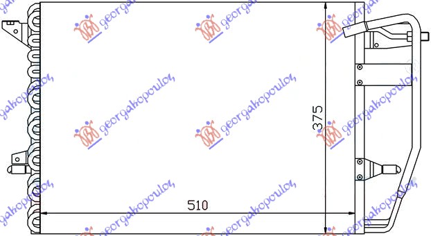 HLADNJAK KLIME BENZIN – DIZEL (51.2×36.5) FORD ESCORT (1995-1998) (OEM: 6925232)