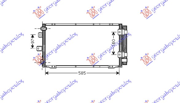 HLADNJAK KLIME (59×28.5) L/B ENGLISH TY TOYOTA COROLLA (E 11) H/B-L/B (1997-1999) (OEM: 88460-02060, 88460-02080, 8846002060)