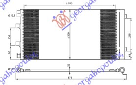 HLADNJAK KLIME 2.3 CDTi (79.5×35.5) OPEL MOVANO (2009-2019) (OEM: 4419449, 921005824R, 93197529)