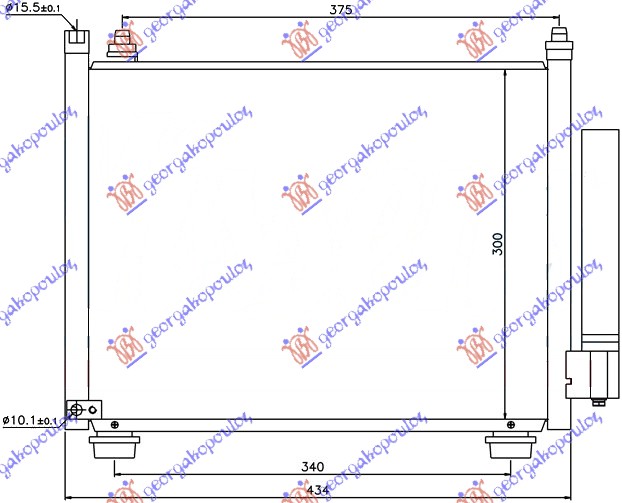 HLADNJAK KLIME 1.3 DDiS 03- (38.5×30.8×20) SUZUKI IGNIS (2000-2008) (OEM: 95310-86GA0, 9531086GA0)