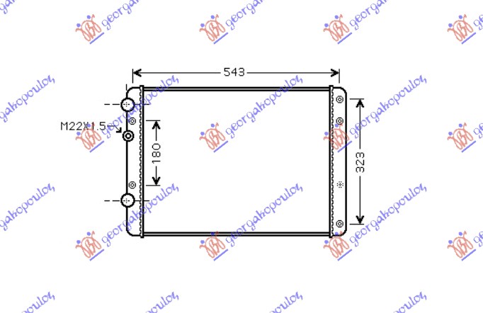 HLADNJAK MOTORA SVI MODELI MANUAL (63×38) VW LUPO (1998-2005) (OEM: 10121253, 1?0121253??, 1H0121253BJ)