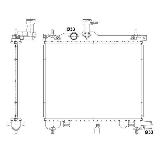 HLADNJAK MOTORA 1.2i – 16V (44.5×35)MANUAL HYUNDAI i10 (2007-2010) (OEM: 25310-0X100, 25310-0X110, 25310-0X400)