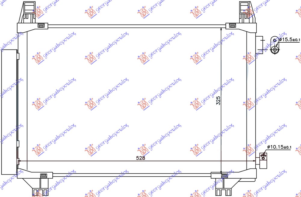 HLADNJAK KLIME 1.0 i- 1.3 16v (497×320 x 16) FRE TOYOTA YARIS (2014-2017) (OEM: 884600D200)