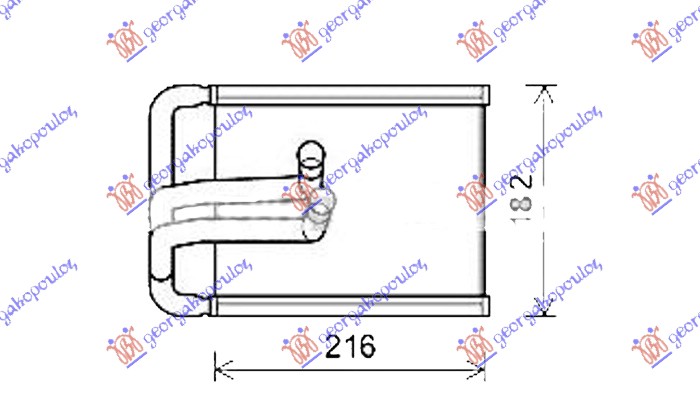 GREJAC KABINE (BR) (215x145x26)HELLA TIP HYUNDAI TUCSON (2004-2010) (OEM: 971382E150)