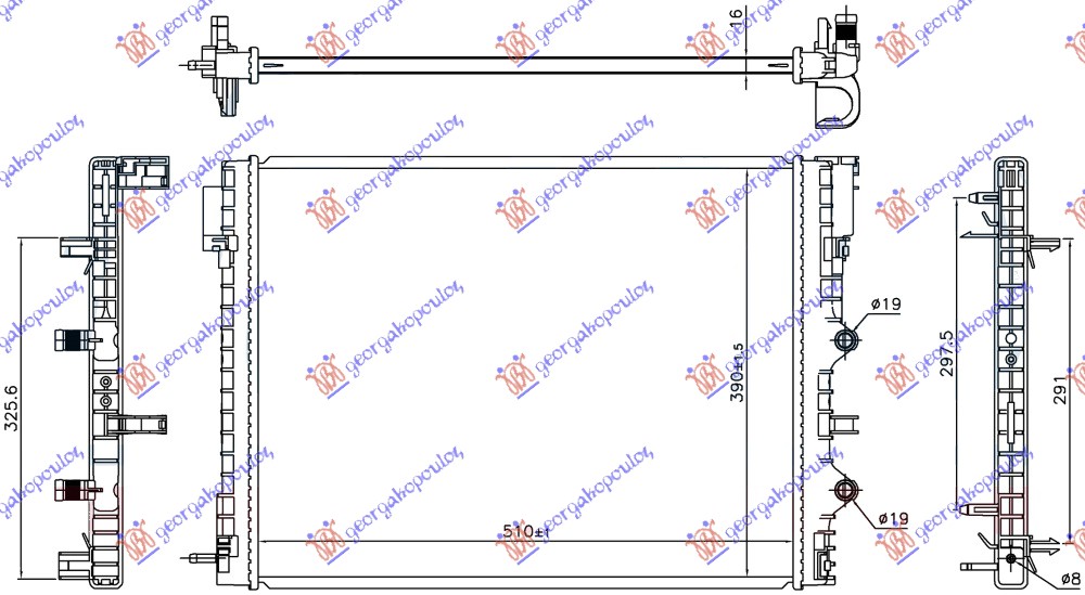 HLADNJAK DODATNI 0 .9 TURBO BENZIN RENAULT TWINGO (2014-2019) (OEM: 144610515R, 4535000203)