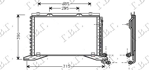 HLADNJAK KLIME 2.0 COMPR -2.0-2.2CDI(57×32 MERCEDES E CLASS (W210) (1999-2002) (OEM: 2108300370)