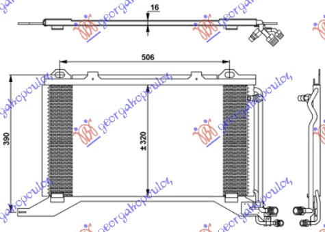 HLADNJAK KLIME 2.0COMPR – 2.0 – 2.2CDI (57×32 MERCEDES E CLASS (W210) (1996-1999) (OEM: 2108300370)