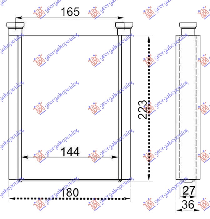 GREJAC KABINE (BR) (145x215x26) TOYOTA COROLLA (E 12) H/B-L/B (2002-2004) (OEM: 8710702100)