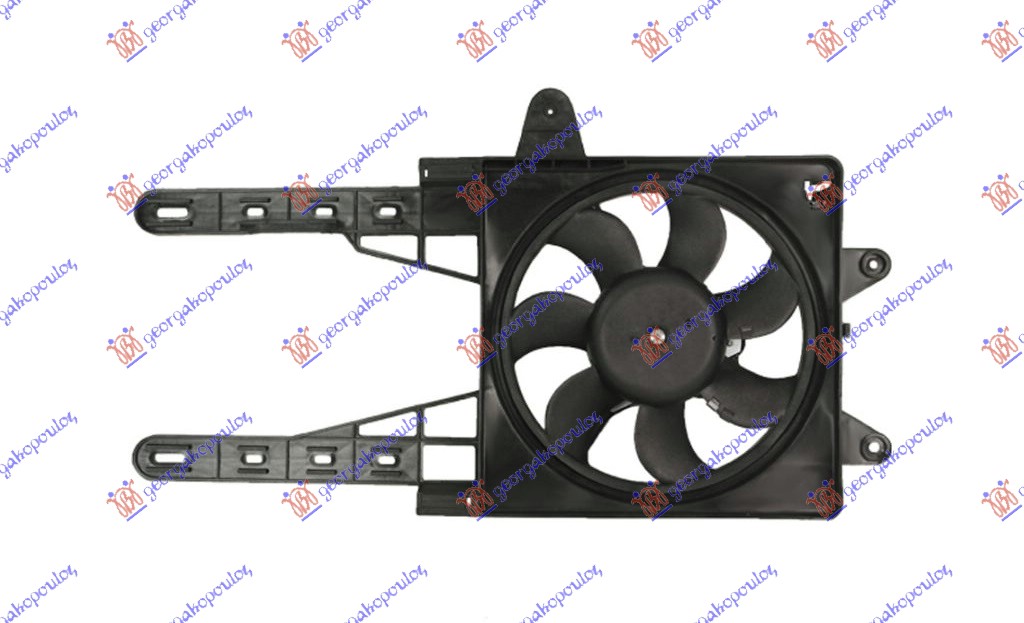 VENTILATOR KOMPLET 60/75/90 (-A/C) -97 LANCIA Y (1996-2003) (OEM: 7741201, 46427347, 46465018)