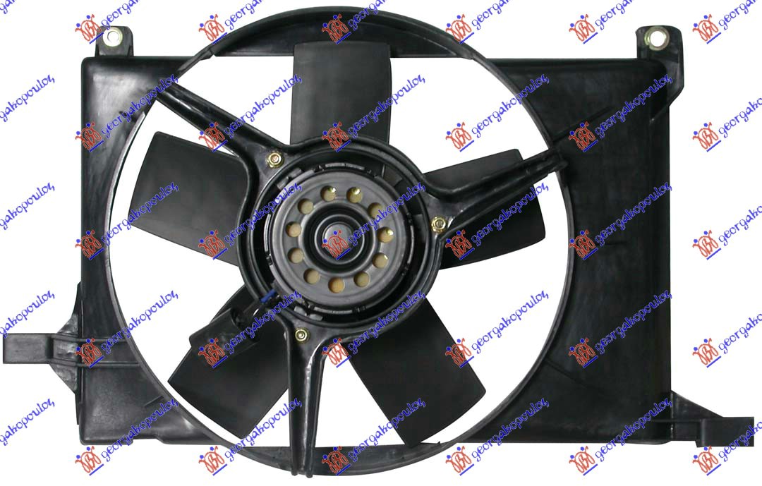 VENTILATOR KOMPLET 1.4 – 1.6 16V+AC BENZIN OPEL CORSA B (1993-1995) (OEM: 1314521, 1341258, 1341307)