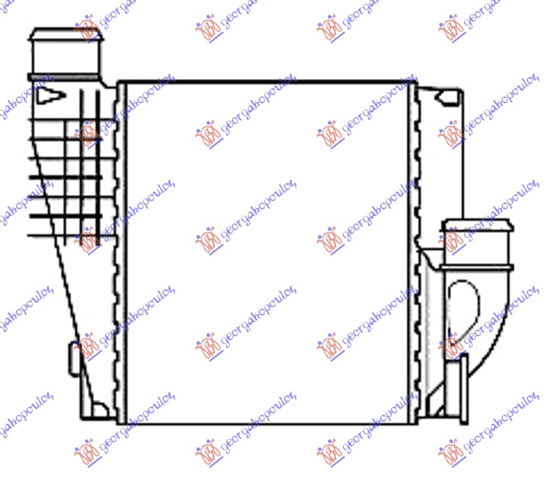 HLADNJAK INTERKULER BENZIN / DIZEL (2 15x248x50) OPEL GRANDLAND X (2017-) (OEM: 3637170, 9675627980)