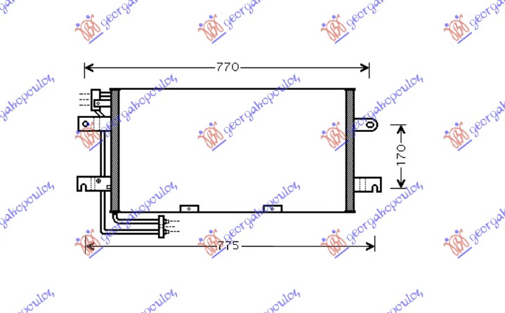 HLADNJAK KLIME BENZIN / DIZEL (63.5×3 1×2 1) VW TRANSPORTER (T4) (1997-2003) (OEM: 7D0820413)