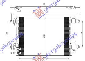 HLADNJAK KLIME BENZIN / DIZEL (53.5×36.8x 16) VW JETTA (2010-2014) (OEM: 5C0820411, 5C0820411E, 5C0820411F)