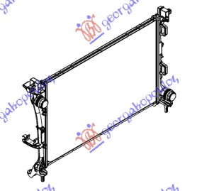 HLADNJAK MOTORA 0.9-1.4 TURBO-1.3 JTD (61.9x41x1) FIAT 500 L (2017-) (OEM: 51887947, 52102801)