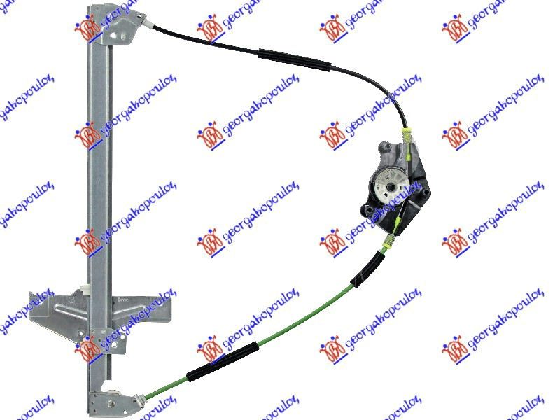 PODIZAC PREDNJEG PROZORA 5 VRATA/KARAVAN ELEKTRICNI BEZ MOTORA (A KV) Desna str. PEUGEOT 307 (2001-2005) (OEM: 96344-56880, 9634456880)