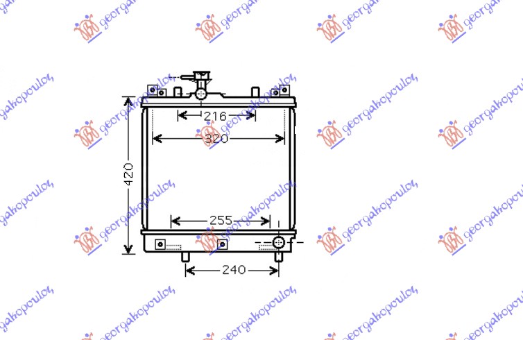 HLADNJAK MOTORA +/ – AC (34.8×36) SUZUKI ALTO (1999-2007) (OEM: 17700-79F02, 1770079F02)