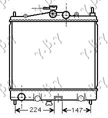 HLADNJAK MOTORA 1.2-1.4-1.6+/-A/C(38x44x1.6)05- NISSAN NOTE (2006-2013) (OEM: 21410AX600, 21410BH40A, 8200365427)